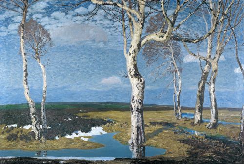 Fritz Overbeck | Im März oder: Vorfrühling | 1908 | Öl auf Leinwand ...